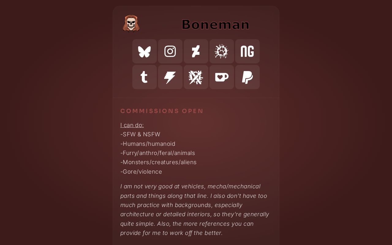 Boneman's Commission Info